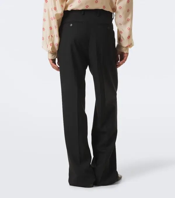 Dries Van Noten Pleated Wool Wide-leg Pants