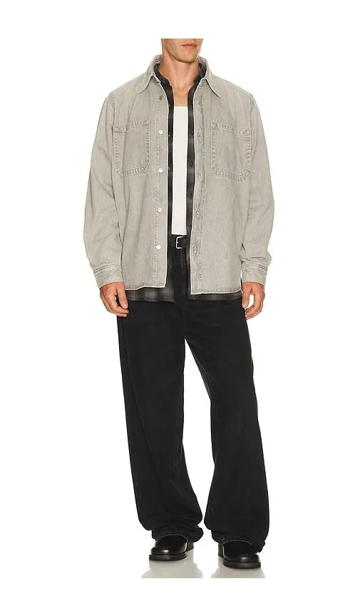 AGOLDE Craven Shirt In Grey