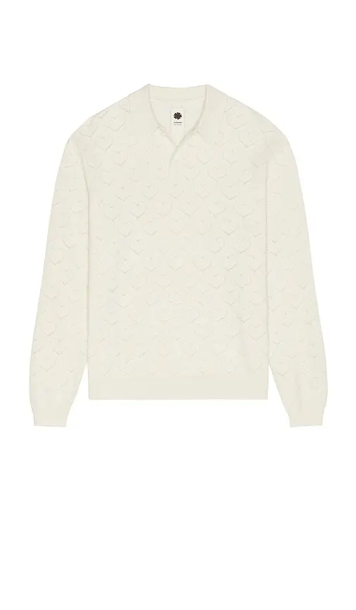 VOWELS Eyelet Polo - Cream