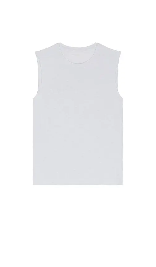 Beyond Yoga Featherweight Freeflo Muscle Tank 2.0 In Blue - Cloud Drift Heather