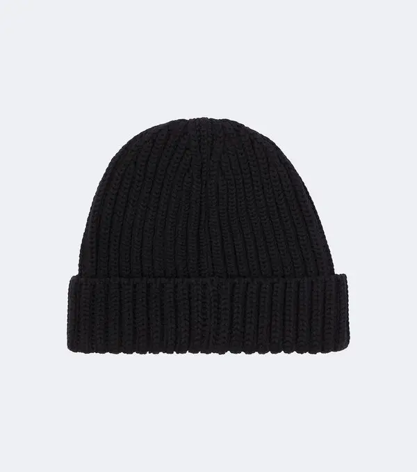 Prada Logo Virgin Wool Beanie
