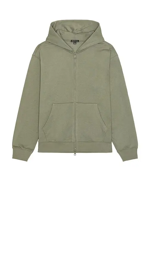Beyond Yoga Luxefleece Zip Up Hoodie In Green