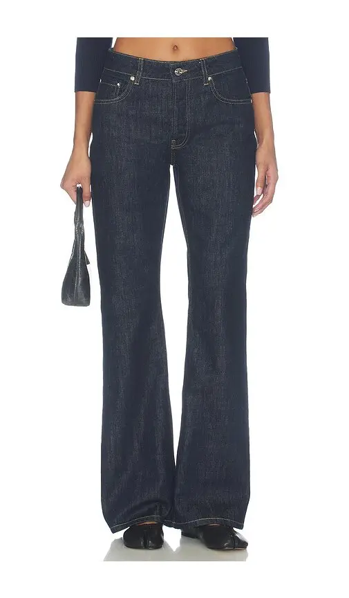 EB DENIM Rowan Mid Rise Flare In Navy