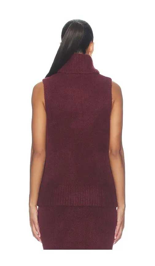 SNDYS. X Winnie Sleevless Knit Top In Wine