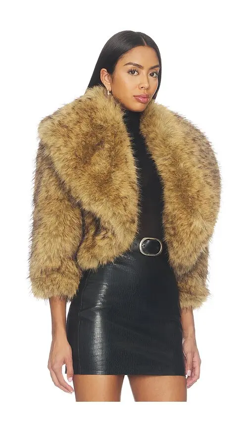 KIM SHUI Georgia Faux Fur Moon Jacket