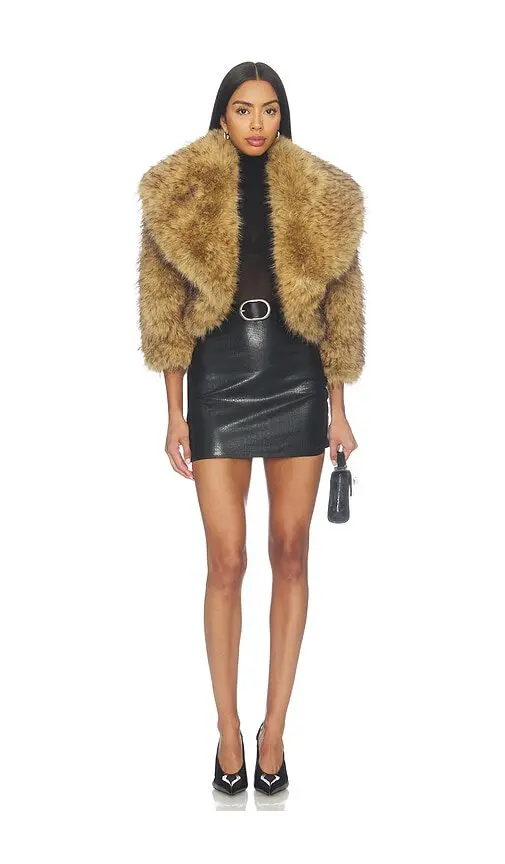 KIM SHUI Georgia Faux Fur Moon Jacket