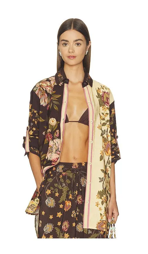Agua Bendita Crystal Shirt In Multi - Multicolor