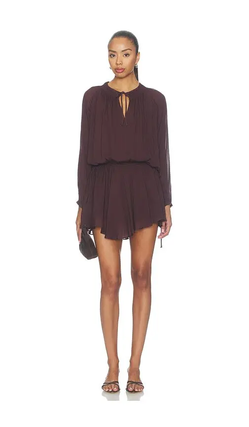 Astr The Label Stacey Dress In Burgundy