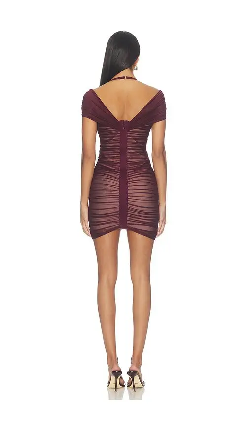 Herve Leger The Linda Dress In Red - Deep Red
