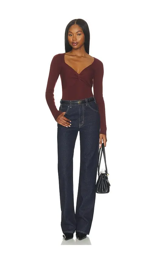 Paige Tulum Top In Burgundy