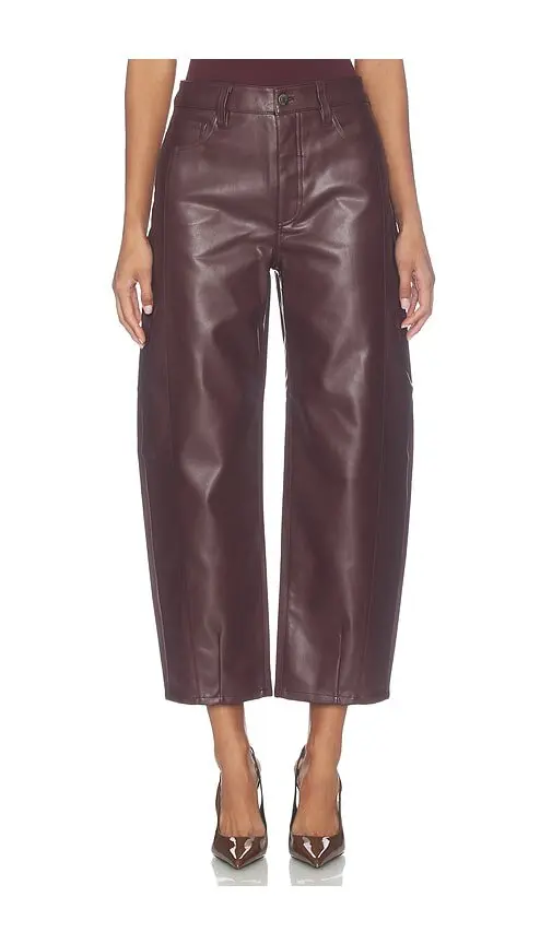 PISTOLA Eli High Rise Arched Leg Pant In Brown - Cabernet