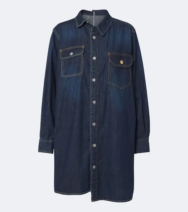 Sacai Asymmetric Denim Shirt Dress