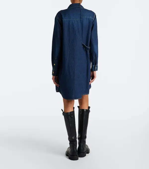 Sacai Asymmetric Denim Shirt Dress