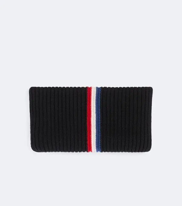Moncler Logo Ribbed-knit Virgin Wool Snood