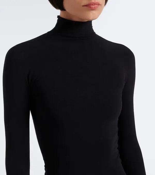 Gucci Jersey Turtleneck Midi Dress