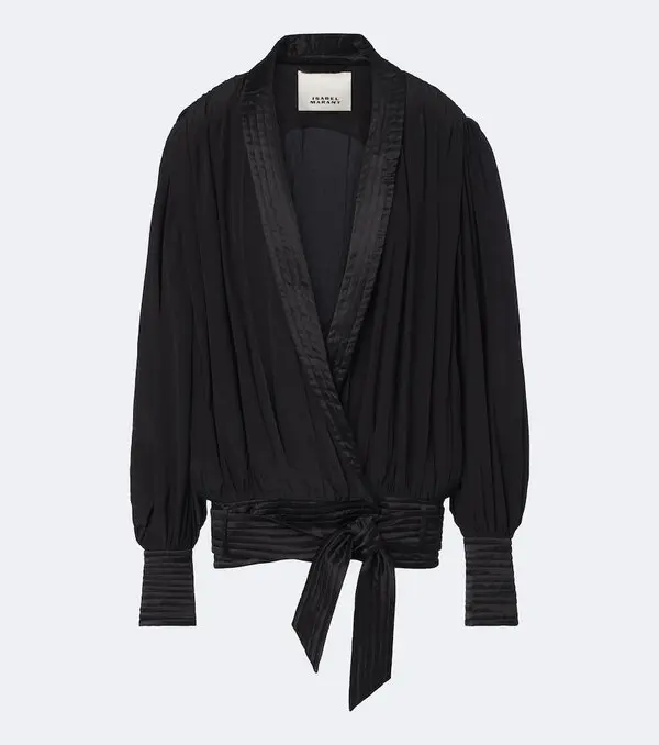 Isabel Marant Étoile Diljane Draped Silk Crêpe De Chine Jacket