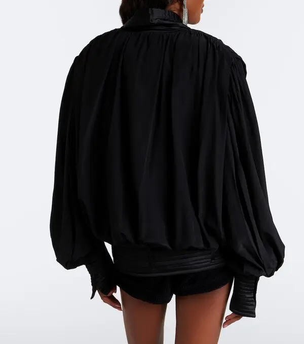 Isabel Marant Étoile Diljane Draped Silk Crêpe De Chine Jacket