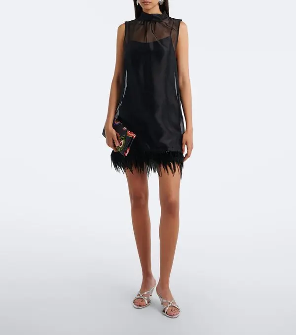 Staud Muse Small Embellished Satin Clutch