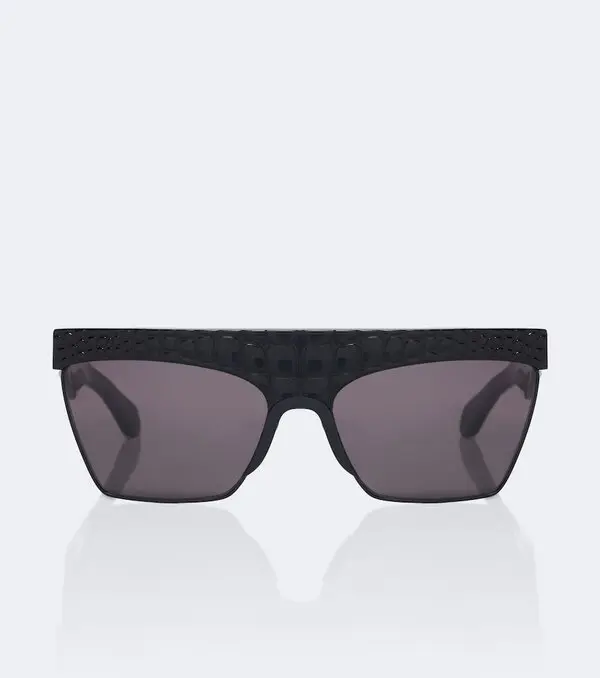 Alaïa Croc-effect Flat-top Sunglasses