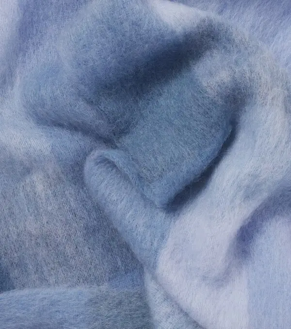 Acne Studios Checked Alpaca, Wool, And Mohair-blend Scarf