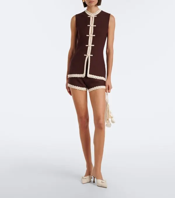 Posse Hattie Crochet-trimmed Shorts