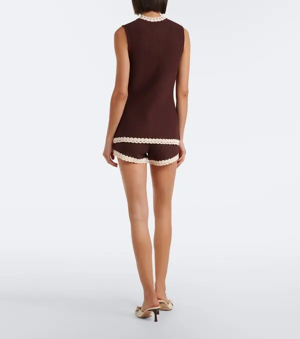 Posse Hattie Crochet-trimmed Shorts