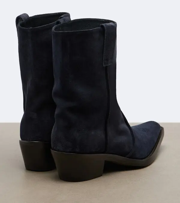 Khaite Clive Suede Cowboy Boots