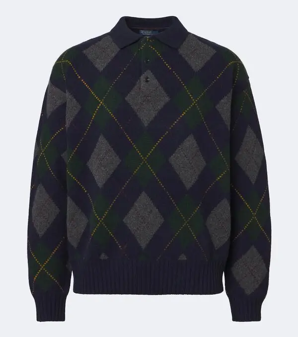 Polo Ralph Lauren Argyle Wool And Mohair Polo Sweater