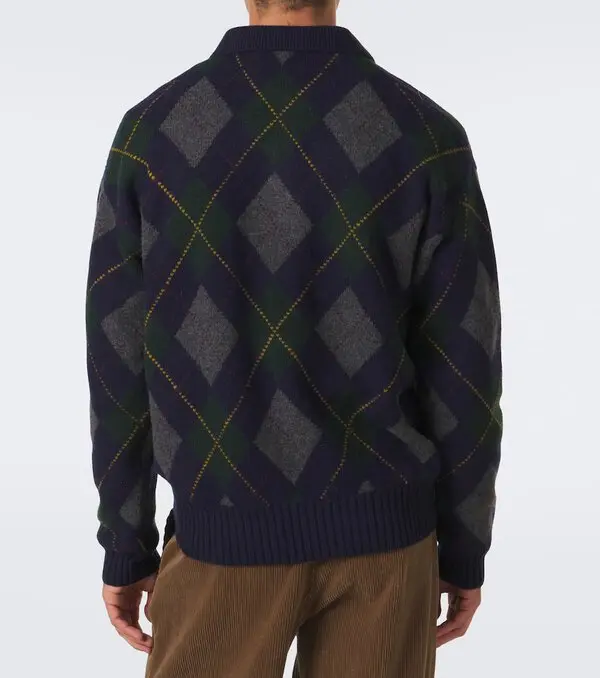 Polo Ralph Lauren Argyle Wool And Mohair Polo Sweater