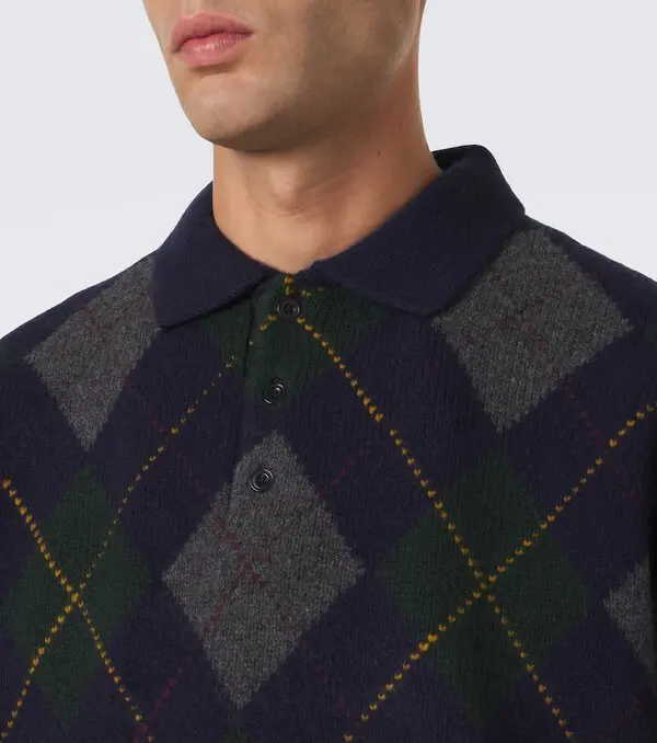 Polo Ralph Lauren Argyle Wool And Mohair Polo Sweater