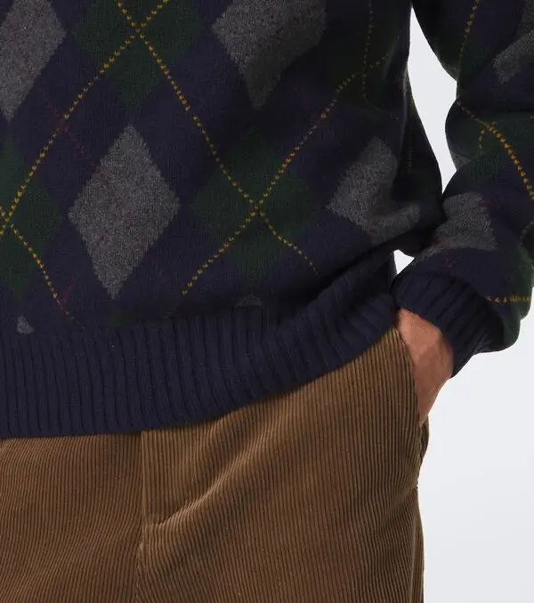 Polo Ralph Lauren Argyle Wool And Mohair Polo Sweater