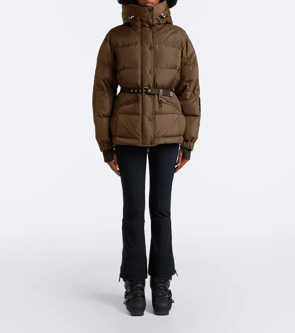Moncler Salastrains Belted Ski Jacket - Brown