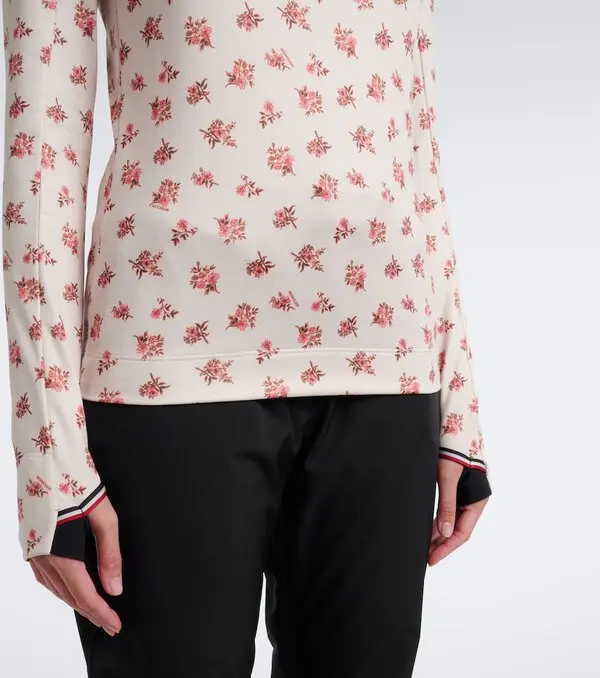 Moncler Floral Turtleneck Ski Top