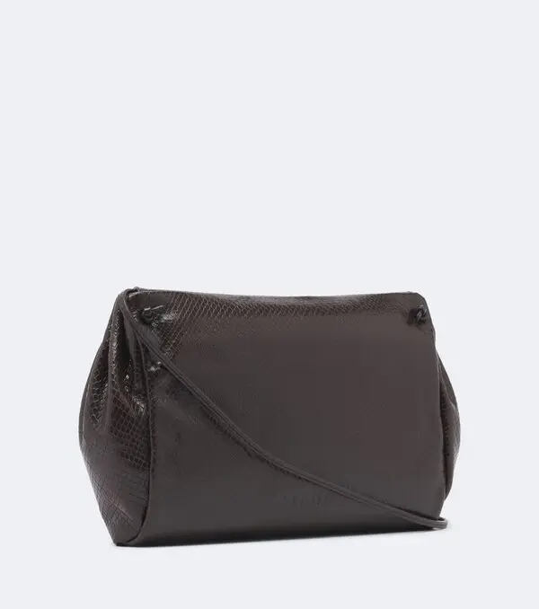 Staud Cy Snake-effect Leather Clutch