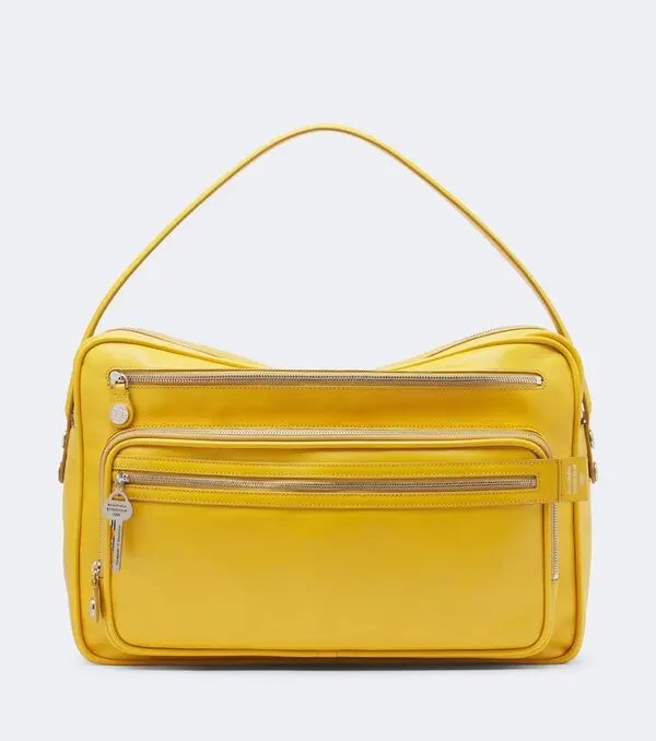 Acne Studios Camero Camera Leather Shoulder Bag - Yellow