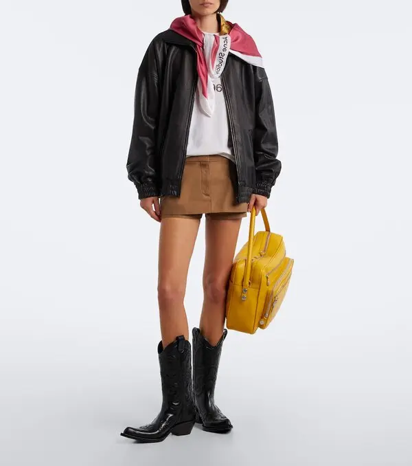 Acne Studios Camero Camera Leather Shoulder Bag - Yellow