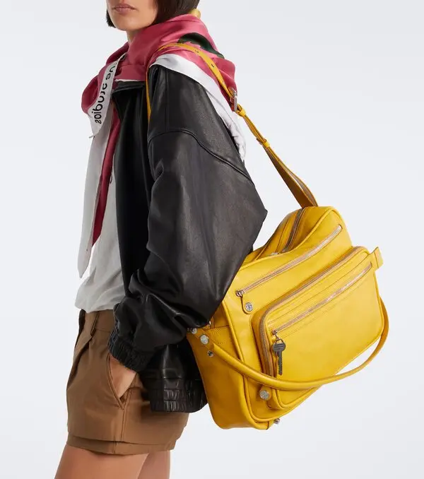 Acne Studios Camero Camera Leather Shoulder Bag - Yellow