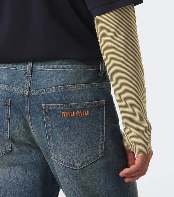 Miu Miu Faded Straight Jeans
