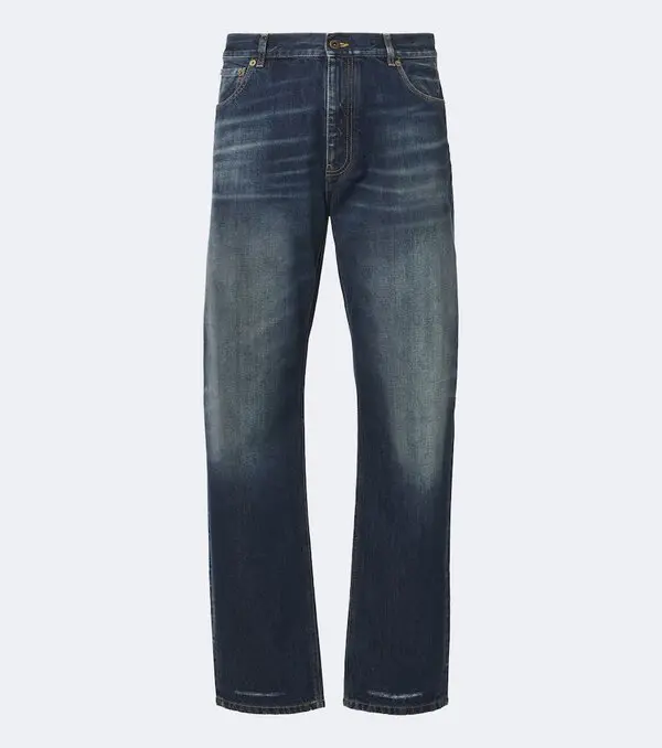 Miu Miu Faded Straight Jeans - Blue