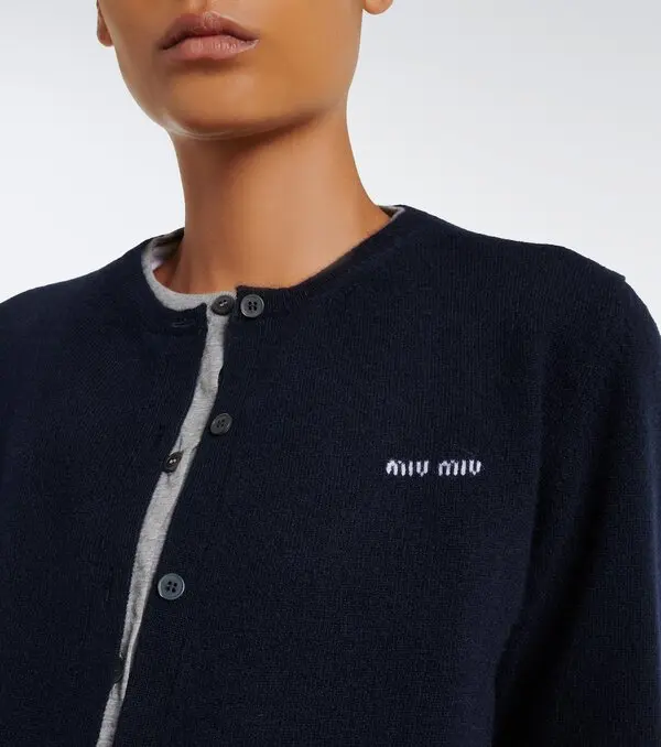 Miu Miu Layered Cashmere Cardigan