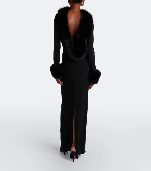 Nina Ricci Open-back Jersey Gown