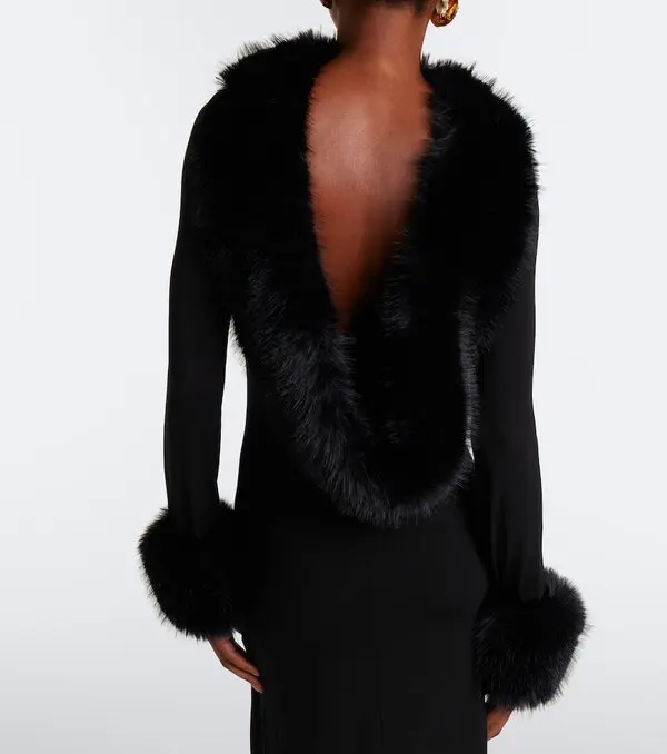 Nina Ricci Open-back Jersey Gown