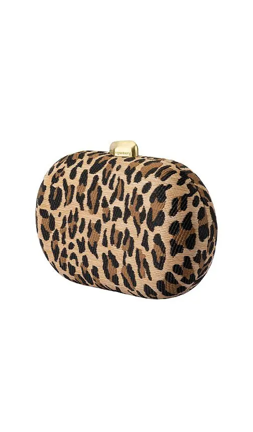 OLGA BERG Giselle Woven Clutch In Brown