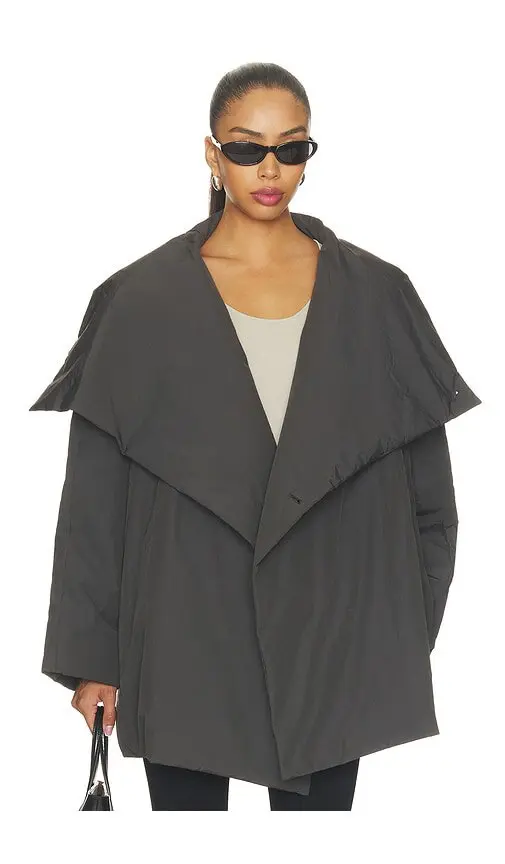 EAVES Dmitry Trench Coat In Charcoal