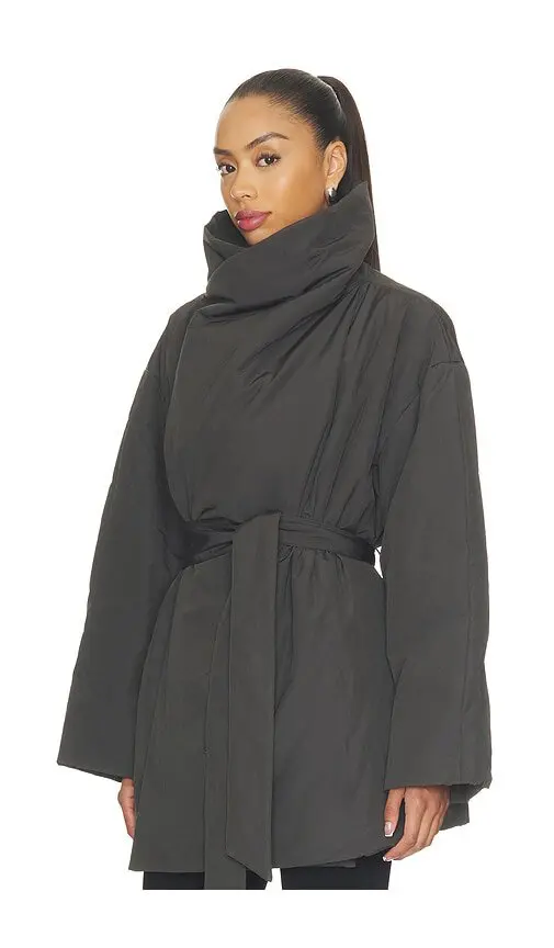 EAVES Dmitry Trench Coat In Charcoal