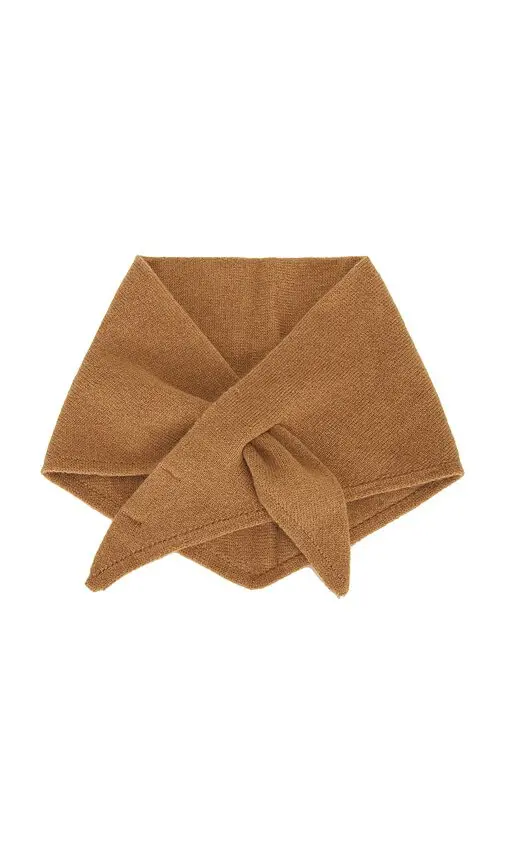 Hat Attack Triangle Knit Scarf In Tan - Camel