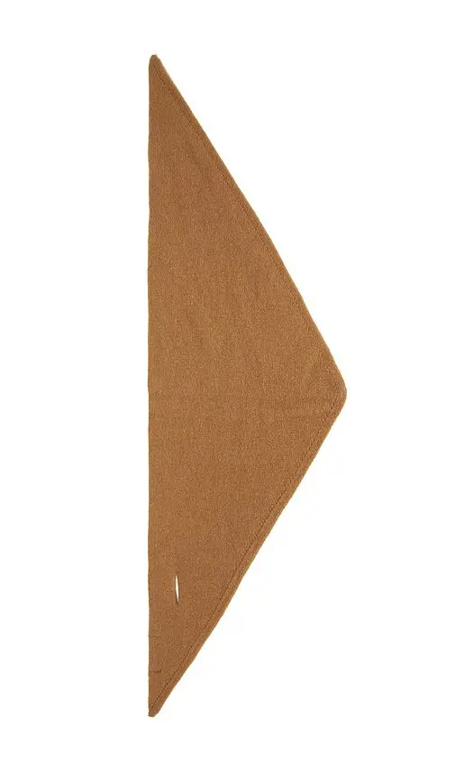 Hat Attack Triangle Knit Scarf In Tan - Camel