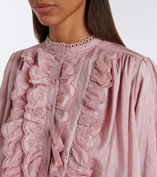 Chloé Ruffled Taffeta Blouse