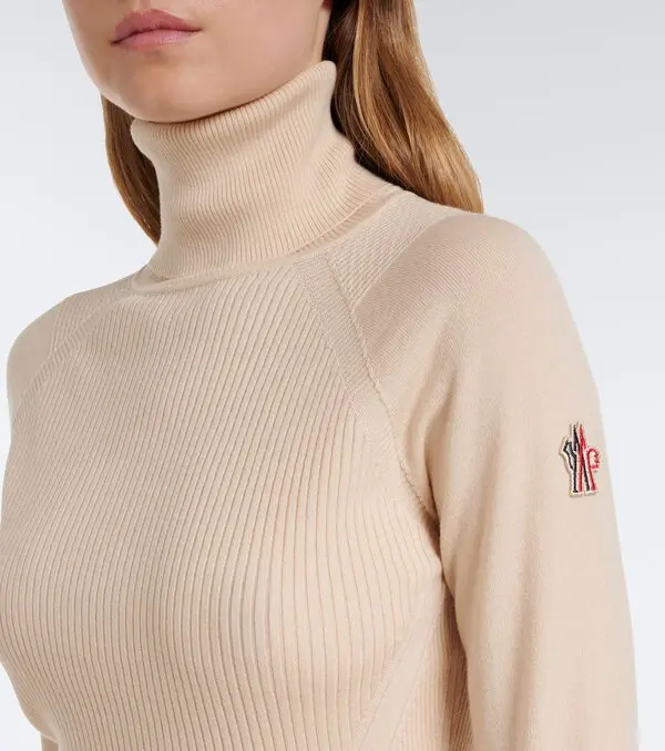 Moncler Ribbed-knit Wool-blend Turtleneck Sweater