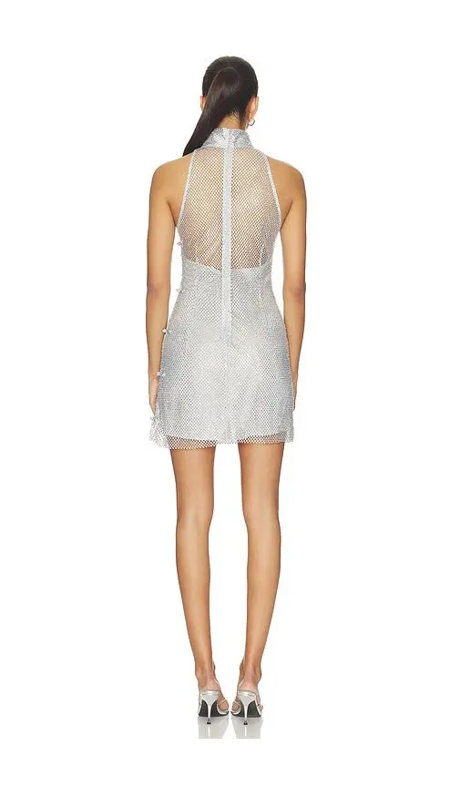 SAU LEE Shao Mini Dress In Green